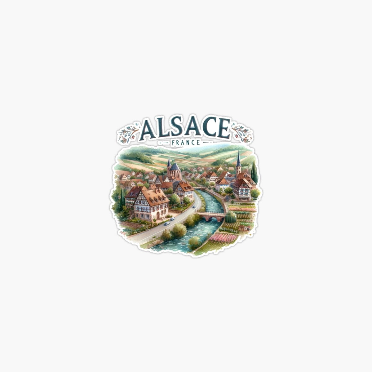 DOPASTICKER Alsace Sticker, Phone Sticker Car Stickers, Birthday Gift ...