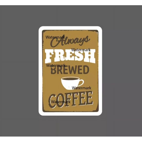 DOPASTICKER Always Fresh Coffee Brew Decorative Laptop, Phone Stickers ...