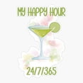 DOPASTICKER Always Happy Hour Cocktail 2 Sticker, Phone Sticker Car ...