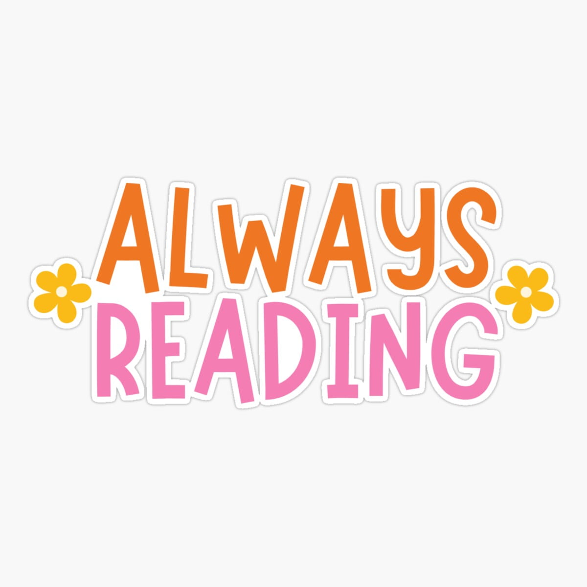 DOPASTICKER Always Reading Sticker, Phone Sticker Water Bottle Sticker ...