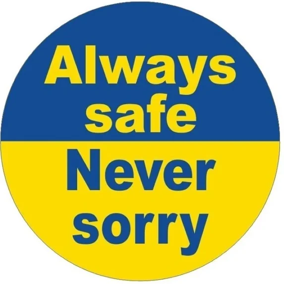 DOPASTICKER Always Safe Never Sorry Sticker Phone Decal Water Bottle ...