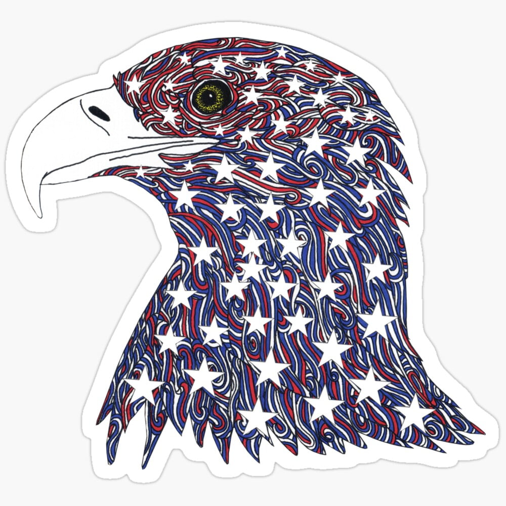 DOPASTICKER Amercian Eagle Sticker Fourth Of July Sticker, Memorial Day ...