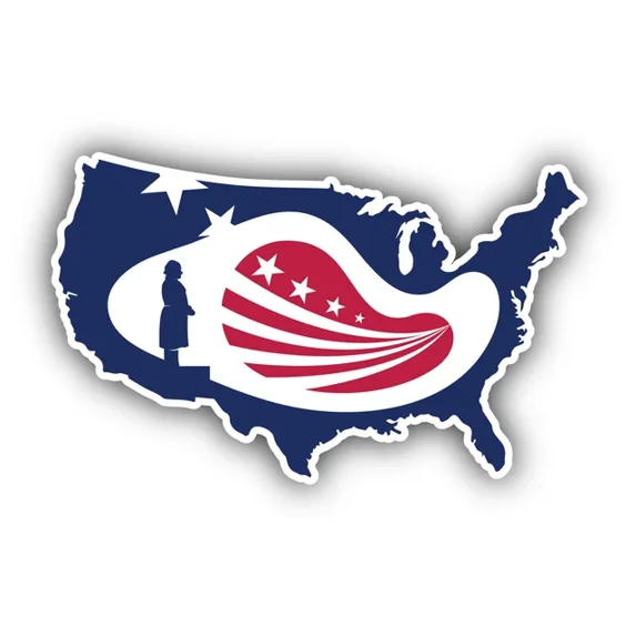 DOPASTICKER America Map Concept Sticker Decal Phone Decal Water Bottle ...