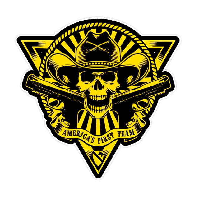 DOPASTICKER America'S First Team 1St Cav Sticker Military Soldier Decal ...