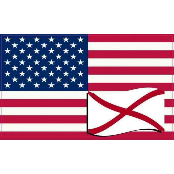 DOPASTICKER American And Alabama Flag Stickers Cup Sticker Phone ...