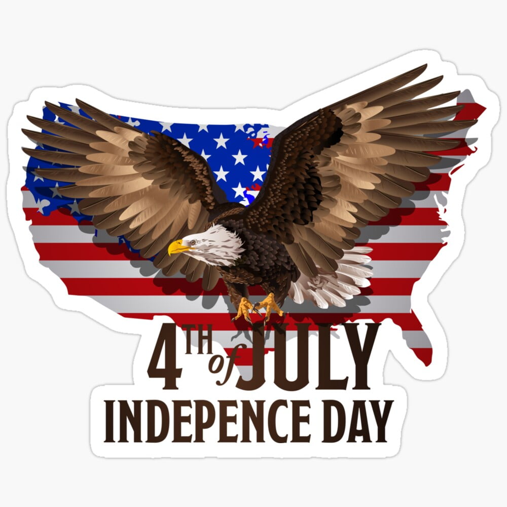 DOPASTICKER American Bald Eagle Vector Image. Independence Day. 4 Of ...