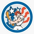 DOPASTICKER American Baseball Player Batting Circle Perfect Sticker ...