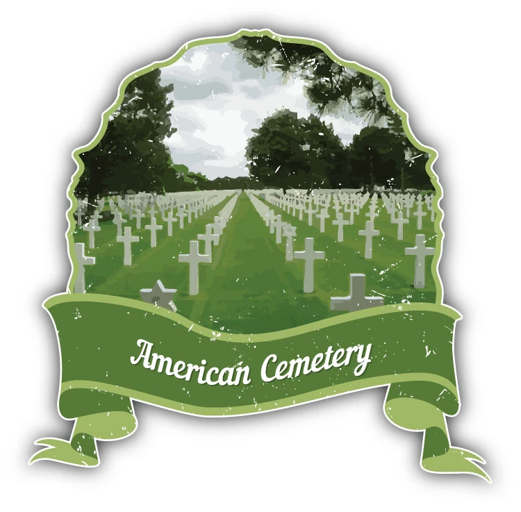 DOPASTICKER American Cemetery Normandy World Landmark Travel Car Bumper ...