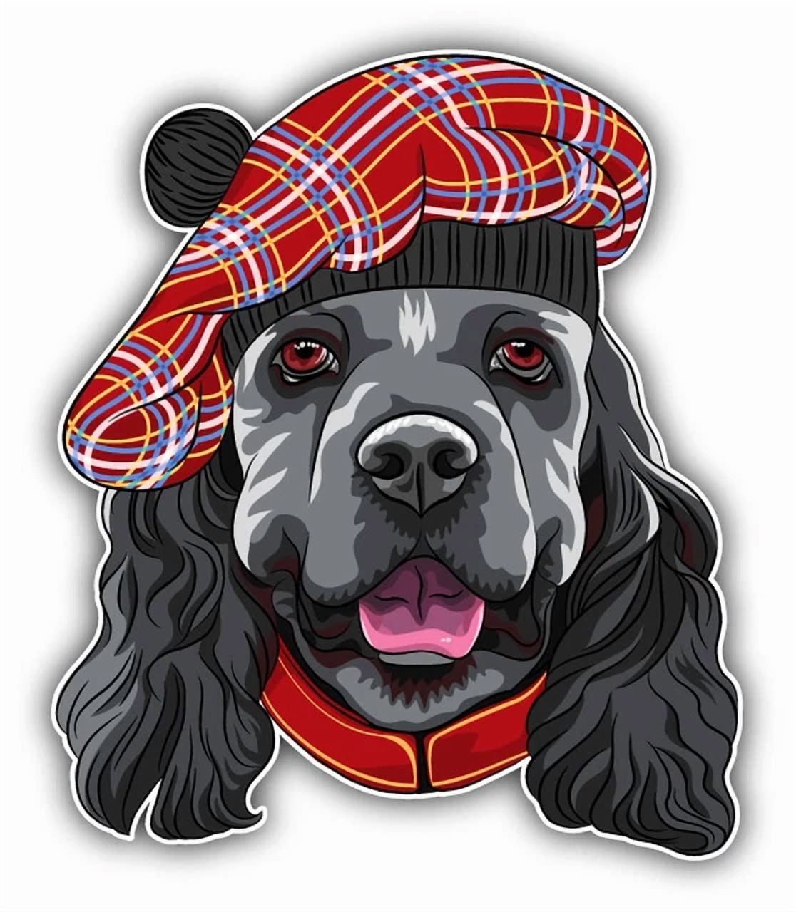 DOPASTICKER American Cocker Spaniel Dog Head Sticker Decal Phone Decal ...