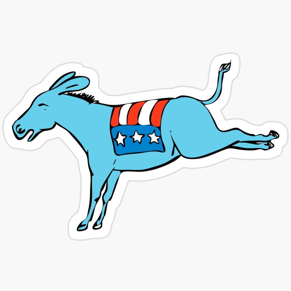 DOPASTICKER American Donkey Kicking Color Drawing Sticker Phone Decal ...