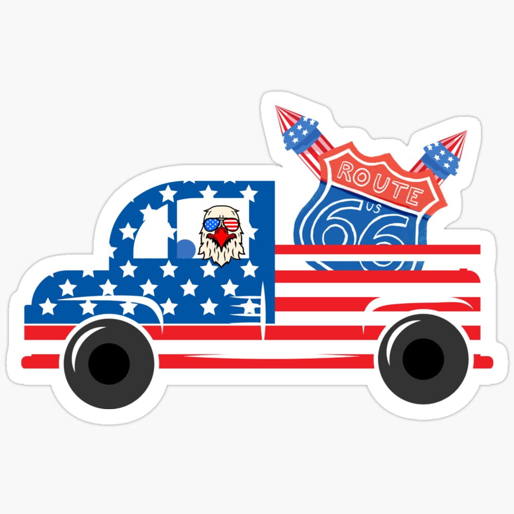 DOPASTICKER American Eagle Patriotic Veteran Usa Holiday Sticker Phone ...