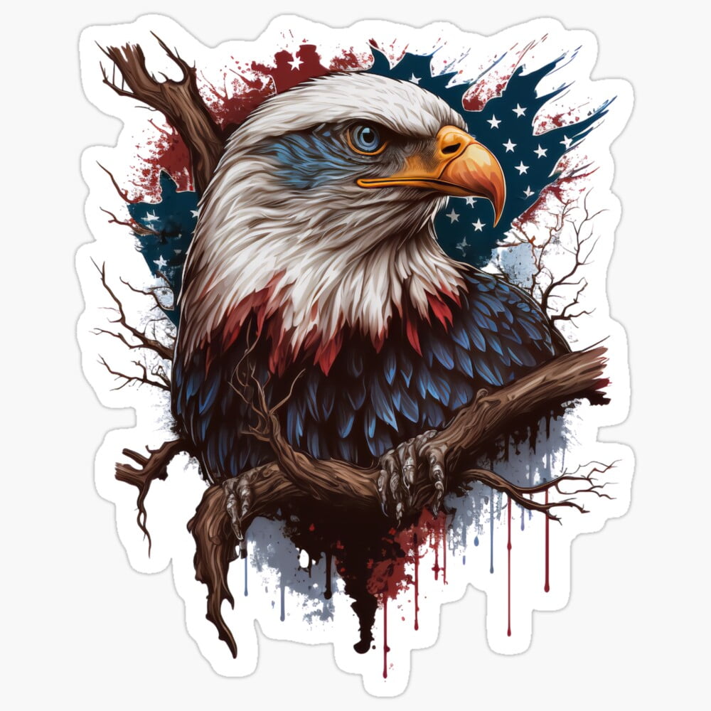 DOPASTICKER American Eagle: Sentinel Sticker Fourth Of July Sticker ...