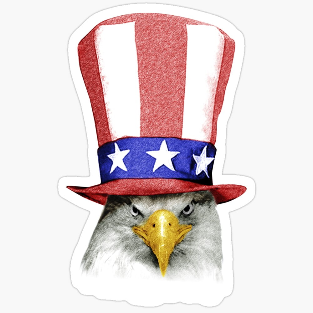 DOPASTICKER American Eagle Sticker Fourth Of July Sticker, Memorial Day ...