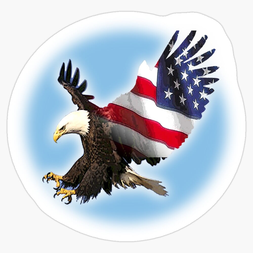 DOPASTICKER American Eagle Sticker Fourth Of July Sticker, Memorial Day ...