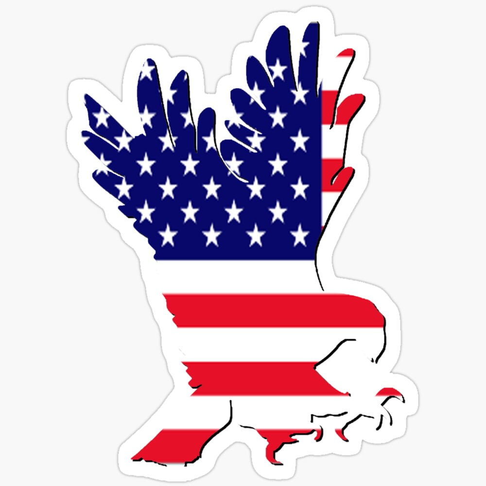 DOPASTICKER The American Eagle Sticker Fourth Of July Sticker, Memorial ...