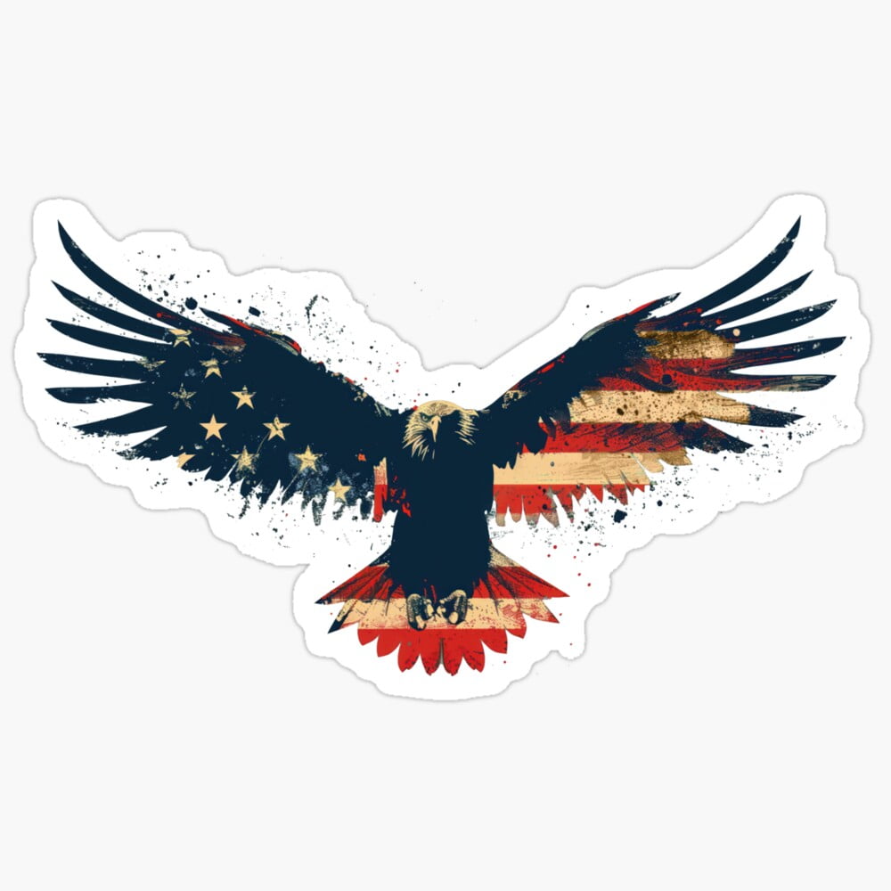 DOPASTICKER American Eagle! Sticker Fourth Of July Sticker, Memorial ...
