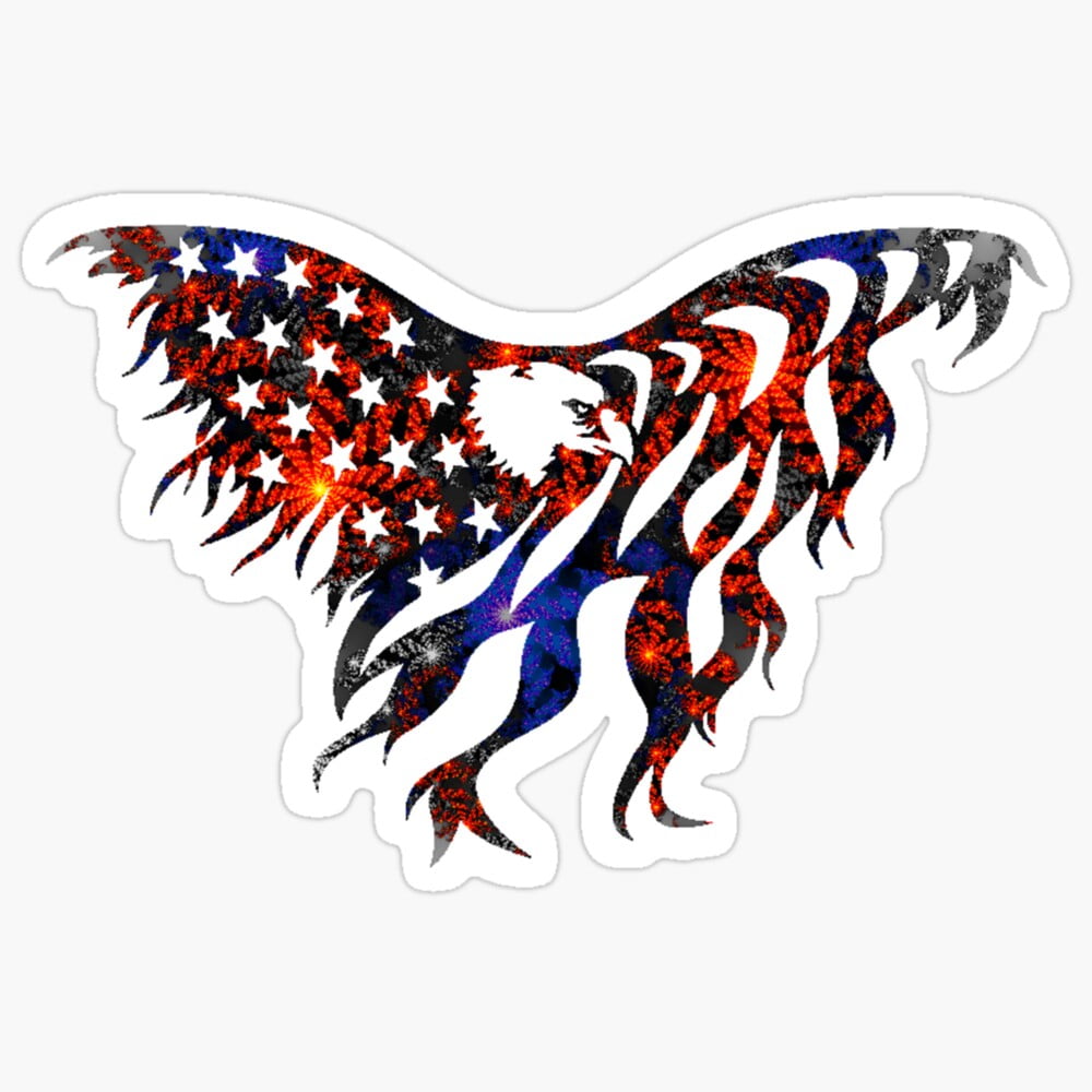 DOPASTICKER American Eagle Sticker Fourth Of July Sticker, Memorial Day ...
