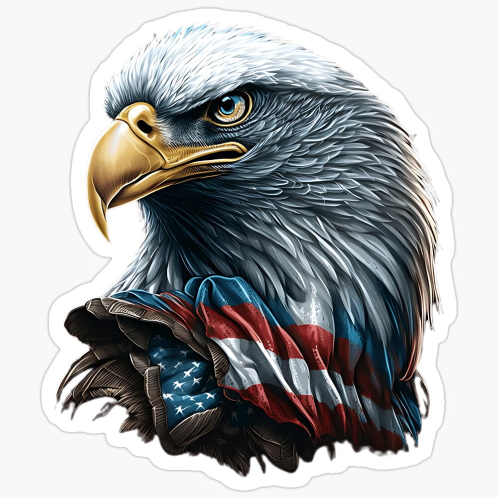 DOPASTICKER American Eagle Sticker Fourth Of July Sticker, Memorial Day ...
