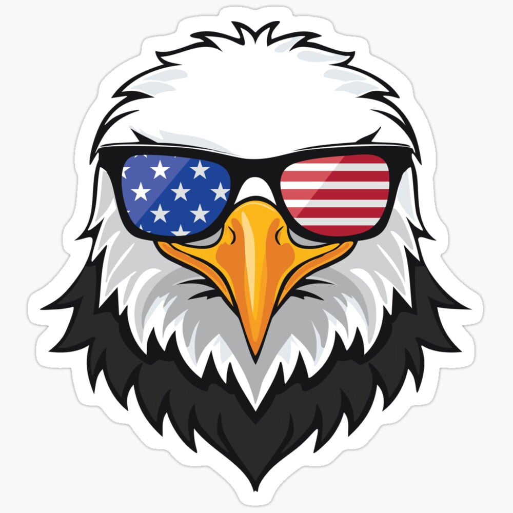 DOPASTICKER American Eagle, Usa Sticker Fourth Of July Sticker ...