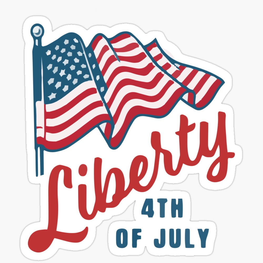DOPASTICKER American Flag 4Th Of July Sticker Fourth Of July Sticker ...