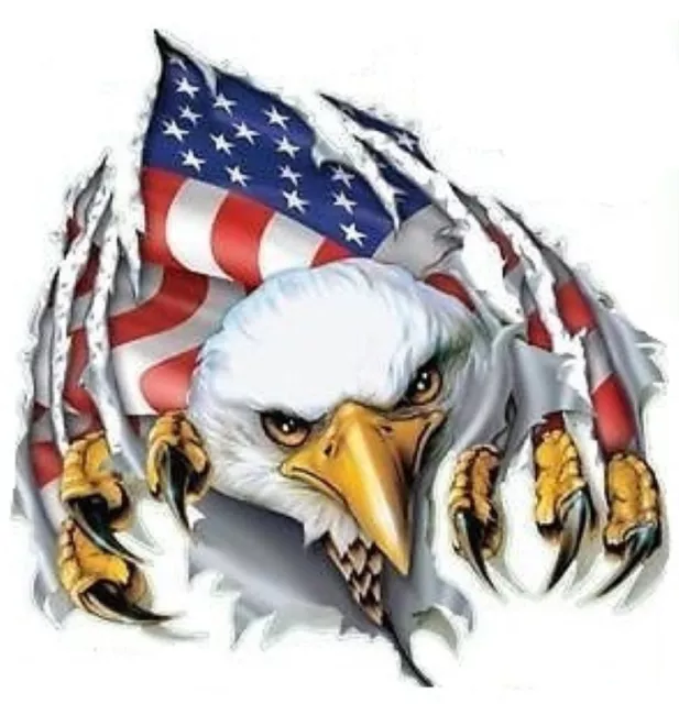 DOPASTICKER American Flag Eagle Sticker Laptop Sticker Window Phone ...