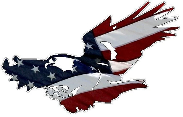 DOPASTICKER American Flag Flying Eagle Sticker Laptop Sticker Window Sticker Phone Decal Water ...