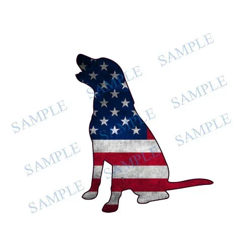 DOPASTICKER American Flag Labrador Lab Sticker K9 Dog Toolbox Usa ...