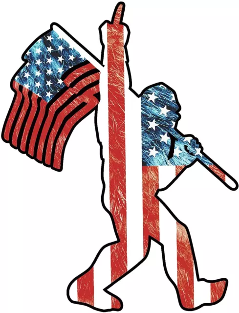 DOPASTICKER American Flag Man Patriotic With Middl Finger Sticker ...