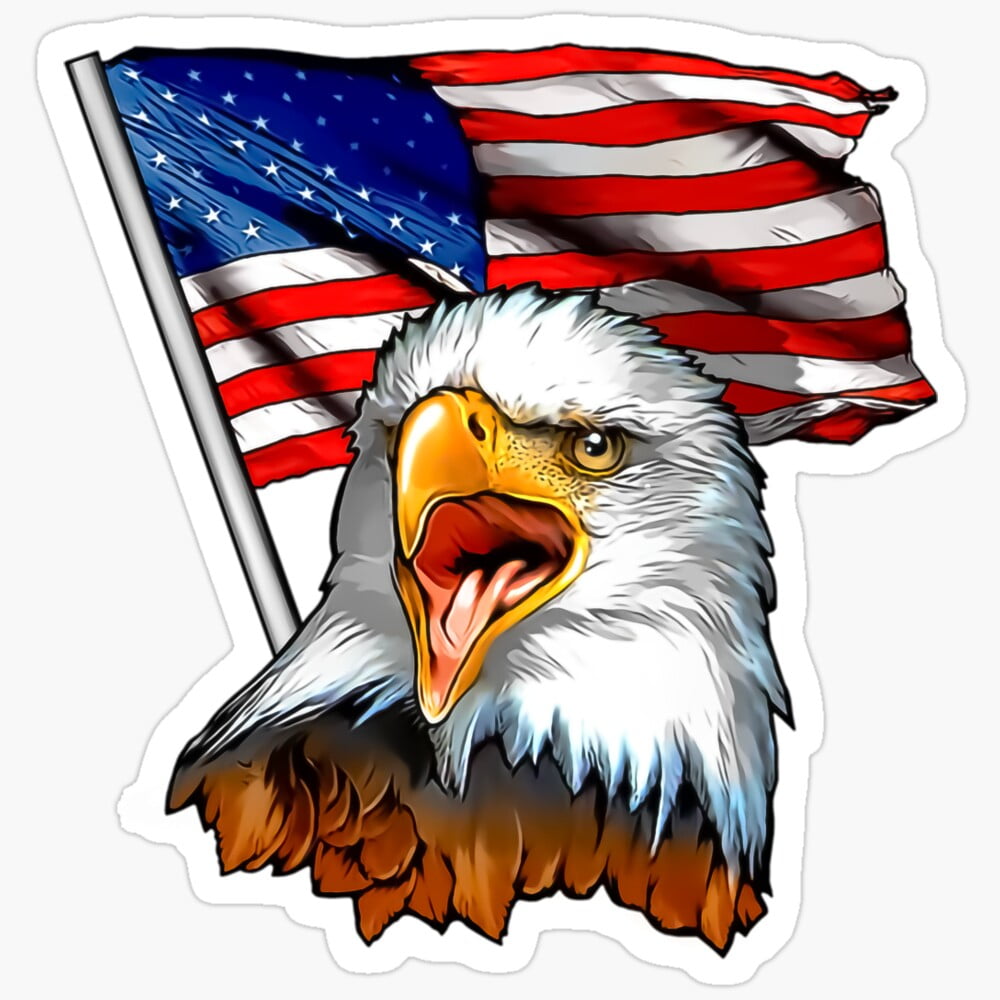 DOPASTICKER American Flag Sticker Fourth Of July Sticker, Memorial Day ...