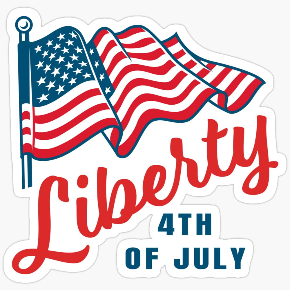 DOPASTICKER American Flag Sticker Fourth Of July Sticker, Memorial Day ...