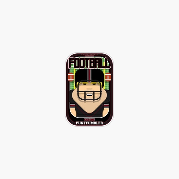 DOPASTICKER American Football Black And Maroon - Enzone Puntfumbler ...