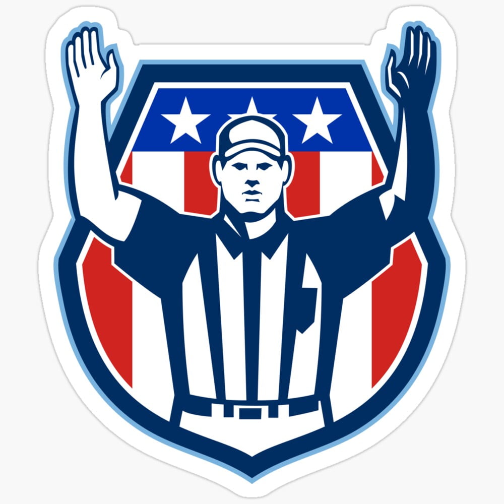 DOPASTICKER American Football Official Referee Touchdown Sticker Phone ...