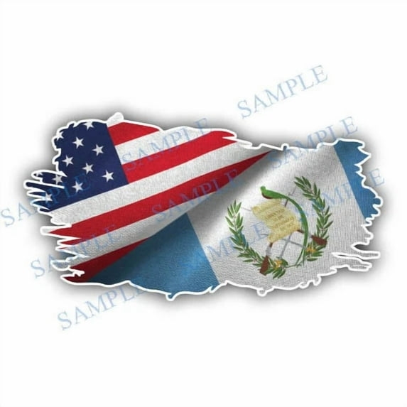 DOPASTICKER American Guatemala Flag Distressed Sticker Car Truck Usa ...