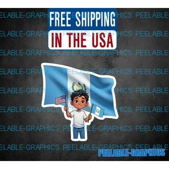 DOPASTICKER American Guatemalan Boy Guatemala Flag Car Sticker Phone ...