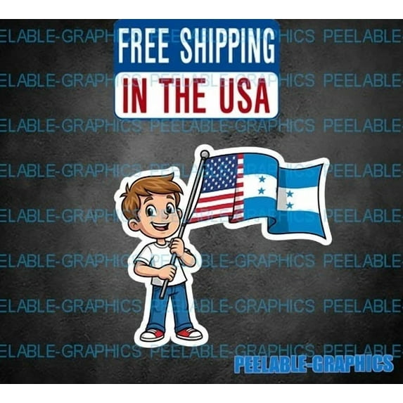 DOPASTICKER American Honduras Boy Honduran Flag Car Sticker Phone ...