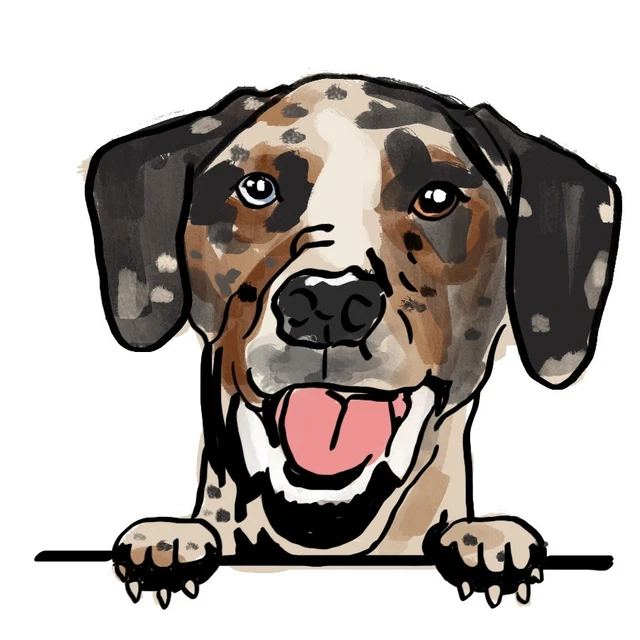 DOPASTICKER American Leo.Pard Hound Dog Sticker Adopt Cute Dog Puppy ...