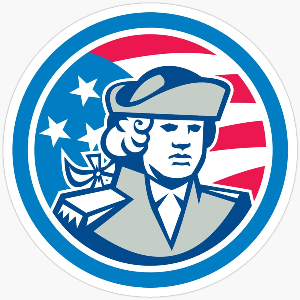 DOPASTICKER American Patriot Bust Stars And Stripes Flag Sticker Phone ...