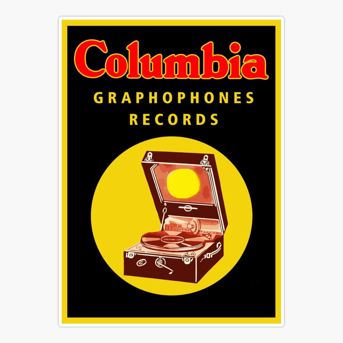 DOPASTICKER American Record Label Sticker, Phone Sticker Water Bottle ...