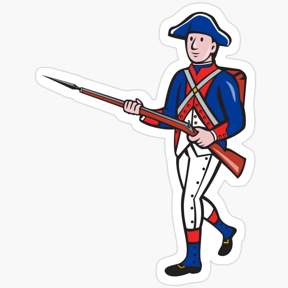 DOPASTICKER American Revolutionary Soldier Sticker Phone Decal Water ...
