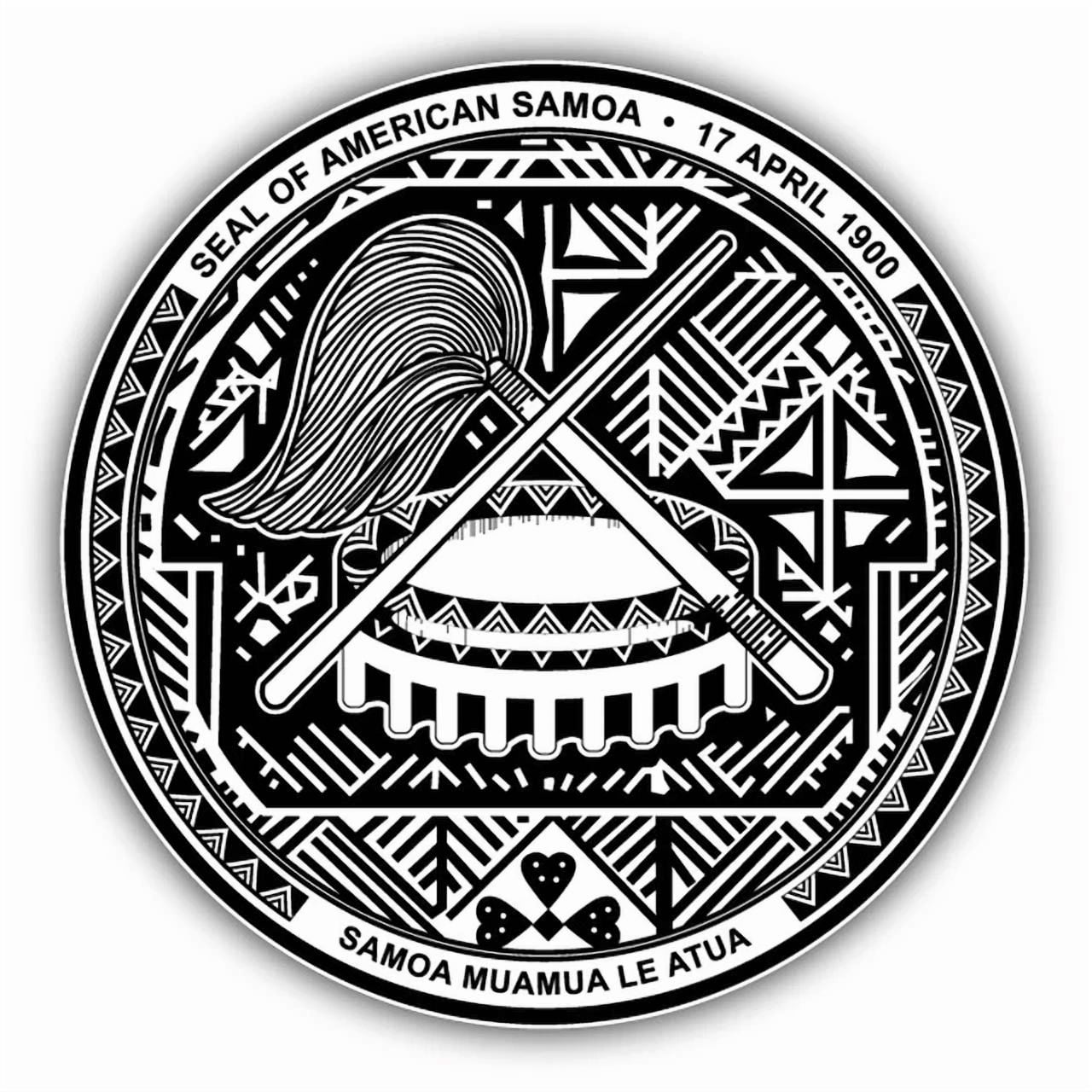 DOPASTICKER American Samoa Seal Sticker Decal Phone Decal Water Bottle ...