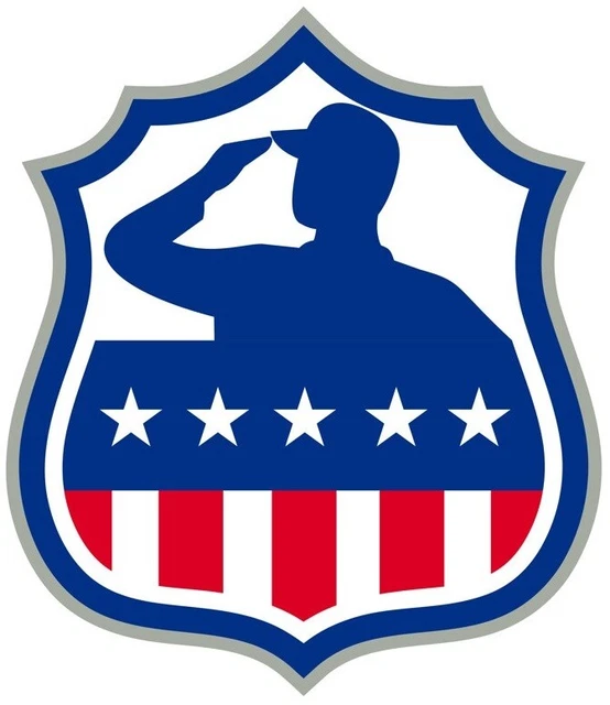 DOPASTICKER American Soldier Saluting Usa Flag Sticker Laptop Sticker ...