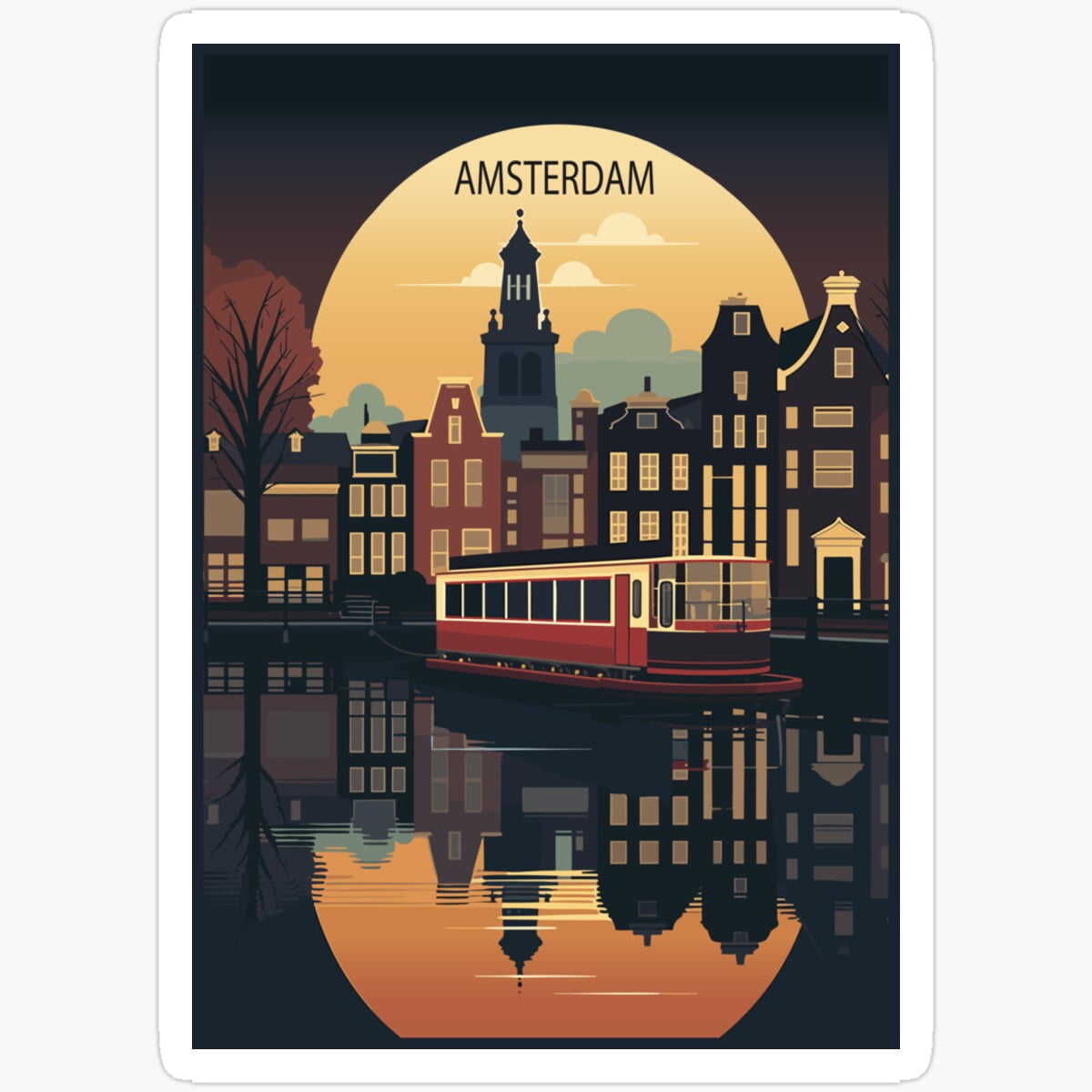 DOPASTICKER Amsterdam, Holland, Poster Sticker Birthday Gifts ...