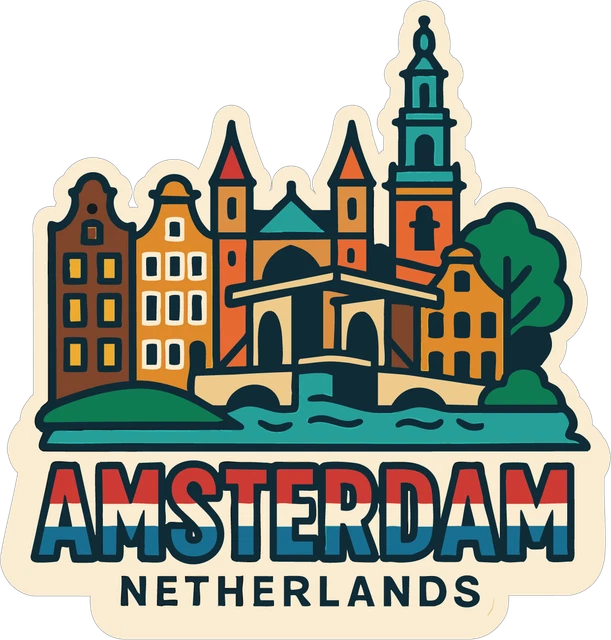 DOPASTICKER Amsterdam Sticker Decal City Skyline Landmark Design Phone ...