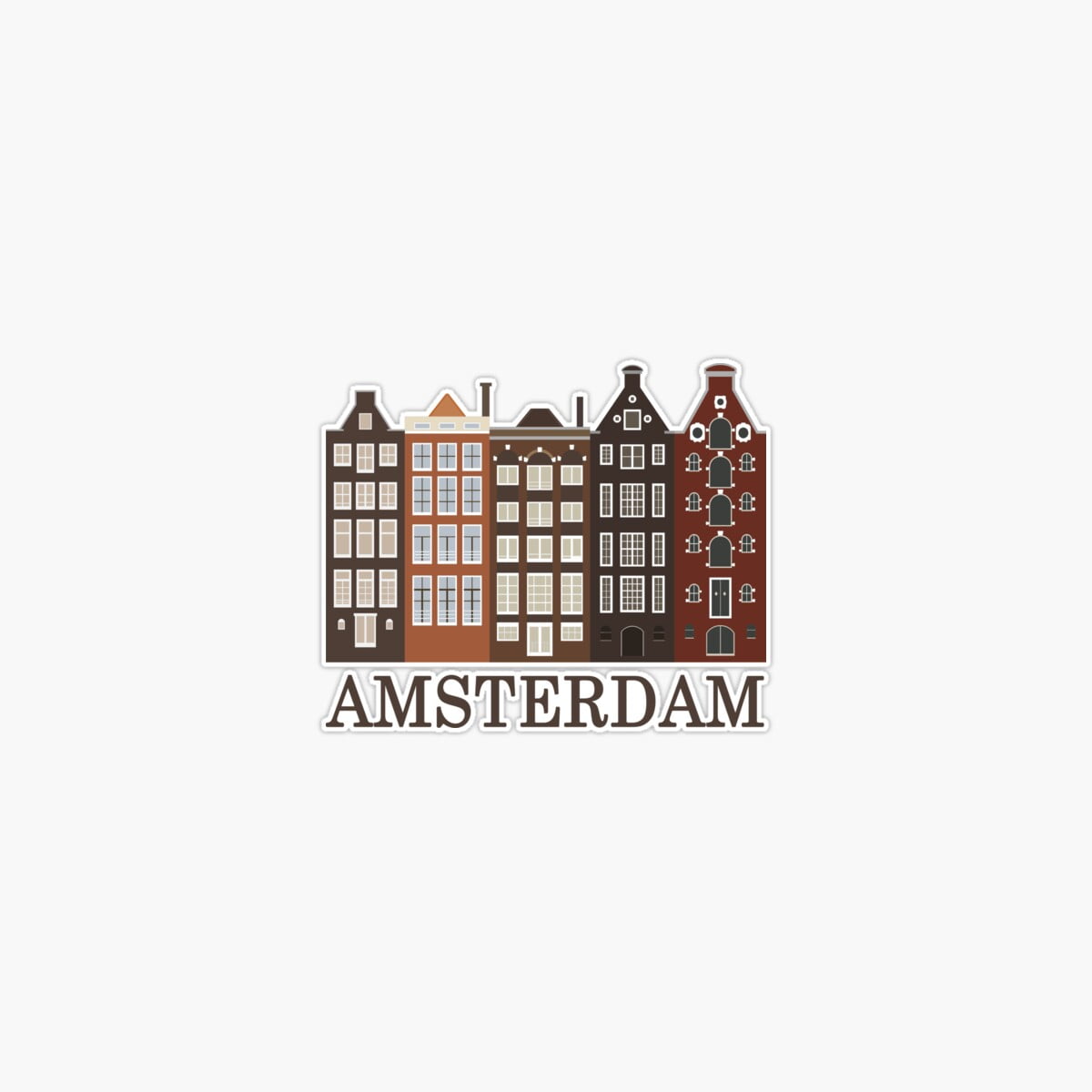 DOPASTICKER Amsterdam Sticker, Phone Sticker Car Stickers, Birthday ...