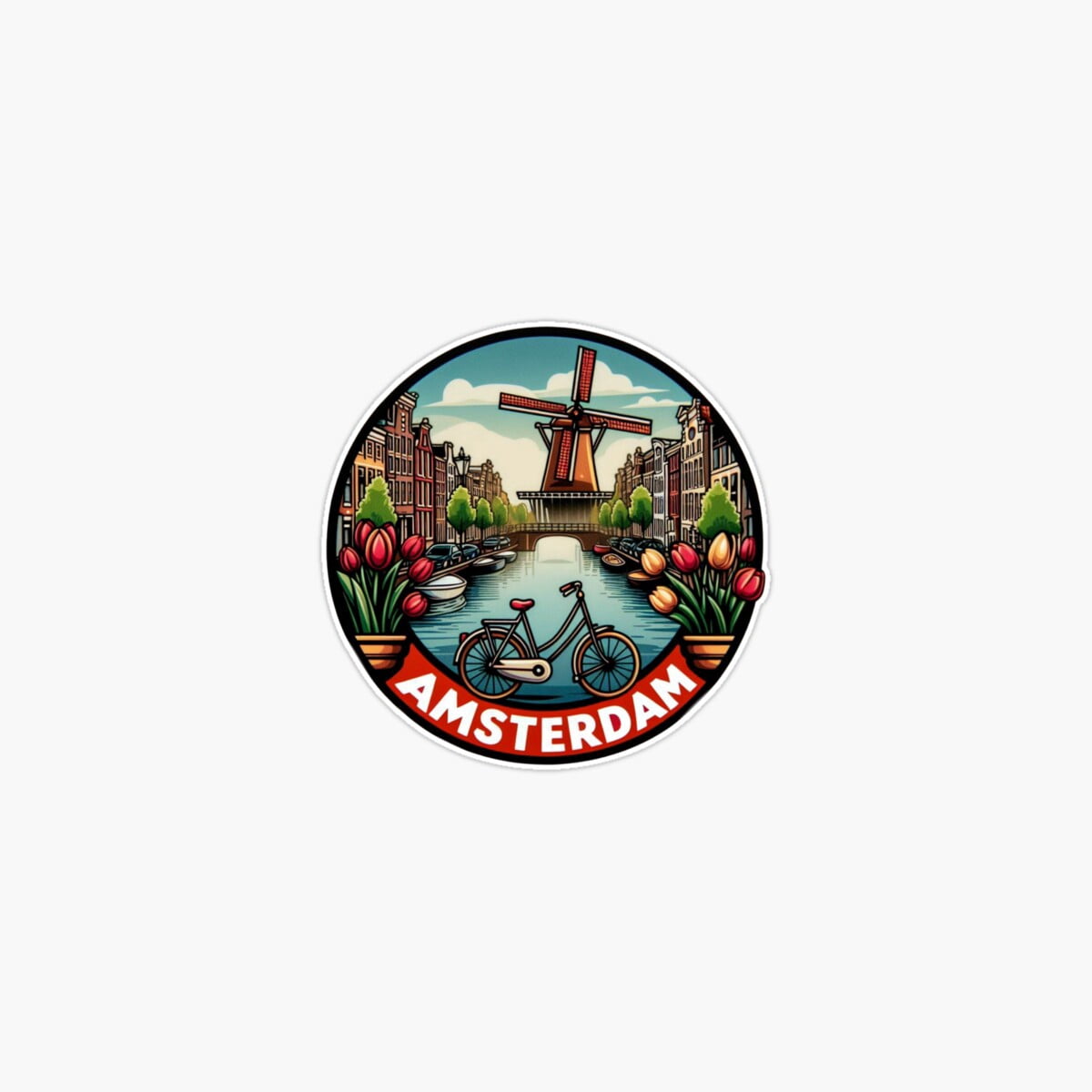 DOPASTICKER Amsterdam Sticker, Phone Sticker Car Stickers, Birthday ...