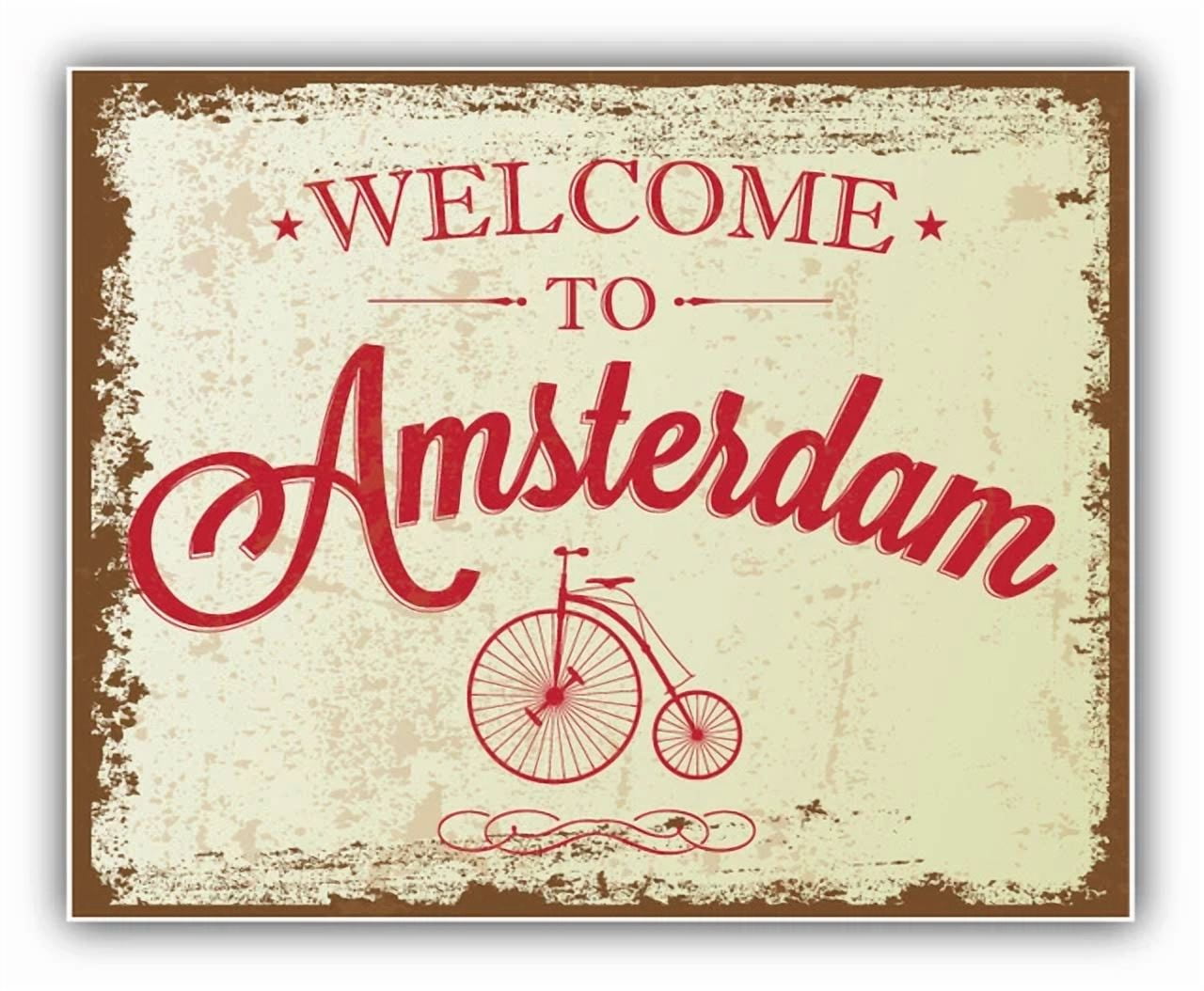 DOPASTICKER Amsterdam Welcome Travel Label Sticker Decal Phone Decal ...