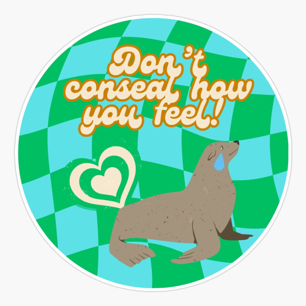 DOPASTICKER An Emo Seal Sticker, Phone Sticker Water Bottle Sticker Car ...