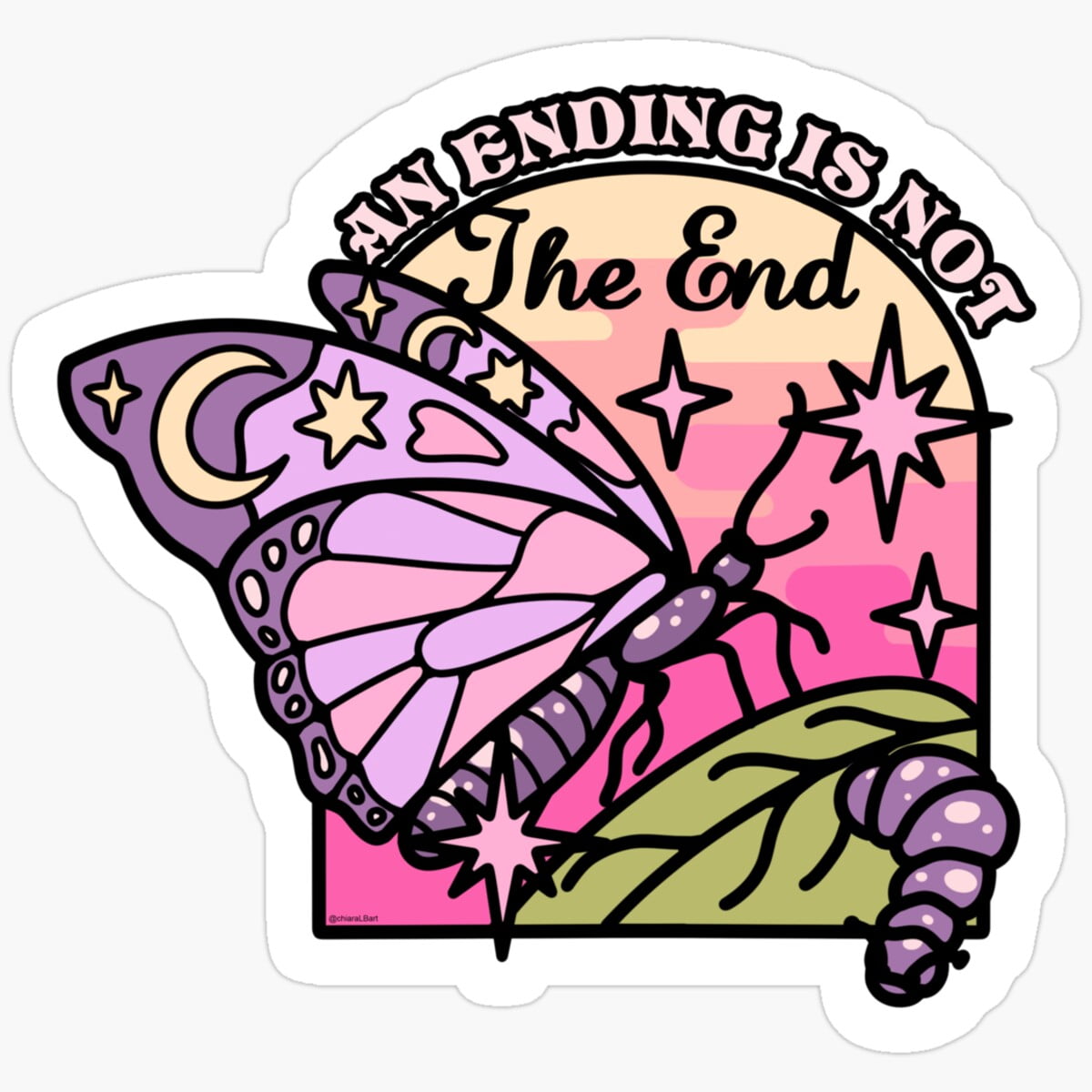 DOPASTICKER An Ending Is Not The End Sticker Waterproof Sticker For ...