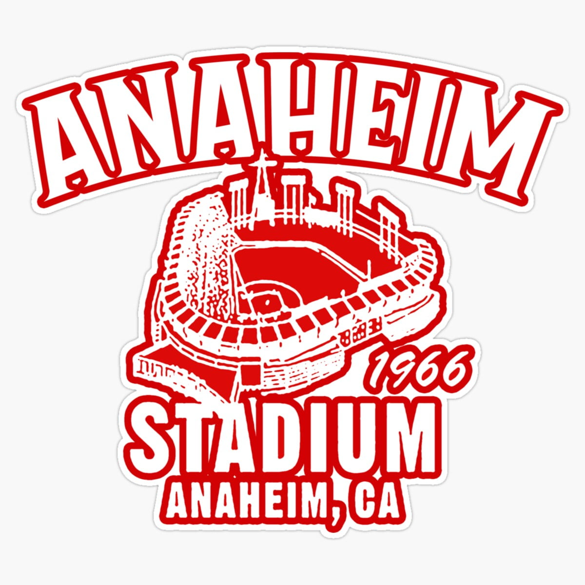 DOPASTICKER Anaheim Stadium Sticker, Phone Sticker Car Stickers ...
