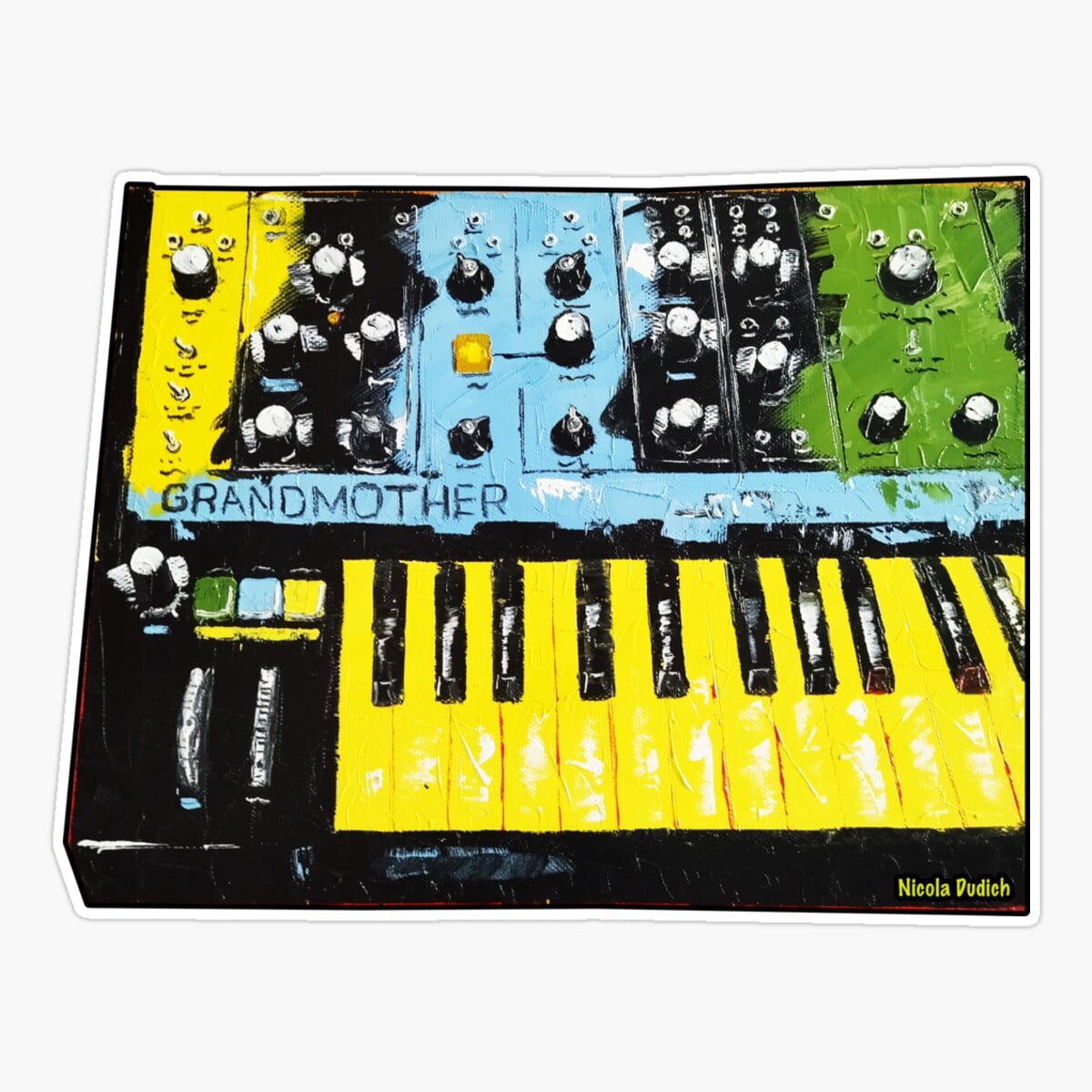 DOPASTICKER Analog Synth Art By Nicola Dudich Sticker, Phone Sticker ...
